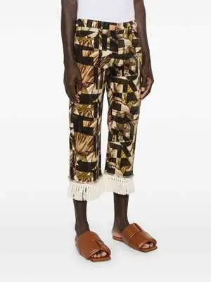 PIERRE-LOUIS MASCIA Floral-patterned Tapered Jeans