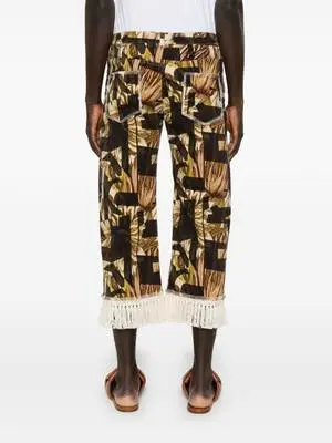 PIERRE-LOUIS MASCIA Floral-patterned Tapered Jeans