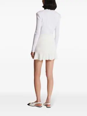 Balmain Peplum-hem Knit Mini Skirt