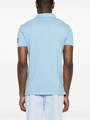 Calvin Klein Logo-patch Piqué Polo Shirt - Blue