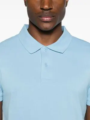 Calvin Klein Logo-patch Piqué Polo Shirt - Blue