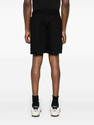 Calvin Klein Logo-patch Twill Bermuda Shorts - Black