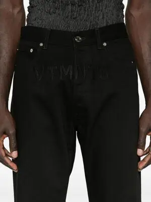 VTMNTS Logo-embroidered Straight-leg Jeans