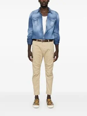 Dsquared2 Stonewashed Denim Shirt - Blue