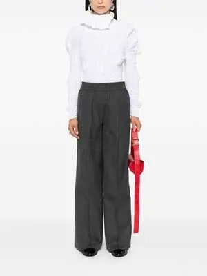 Brunello Cucinelli Virgin Wool Palazzo Pants - Grey