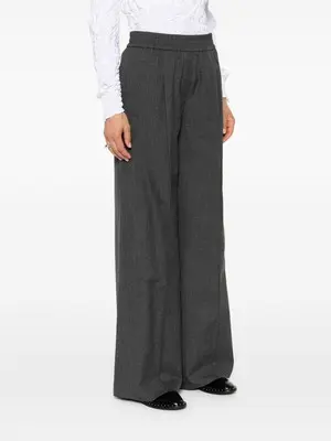 Brunello Cucinelli Virgin Wool Palazzo Pants - Grey