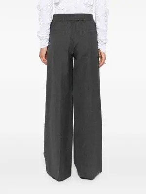 Brunello Cucinelli Virgin Wool Palazzo Pants - Grey
