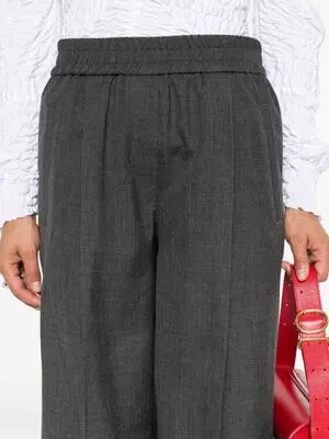 Brunello Cucinelli Virgin Wool Palazzo Pants - Grey