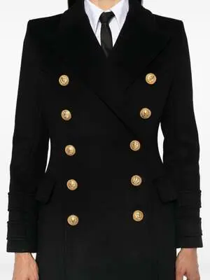 Balmain Double-breasted Wool Coat
