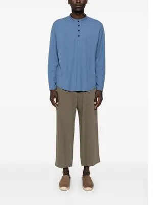 Harris Wharf London Band-collar Polo Shirt
