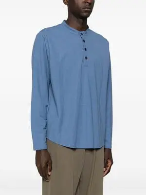 Harris Wharf London Band-collar Polo Shirt