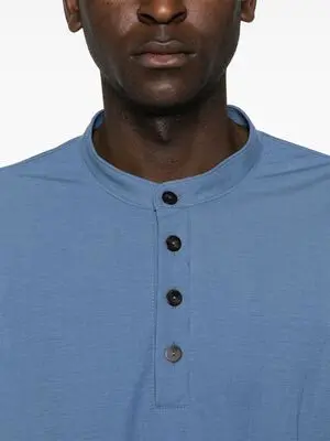 Harris Wharf London Band-collar Polo Shirt