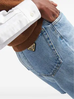 Prada High-rise Denim Shorts