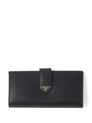 Prada Large Leather Wallet - Black