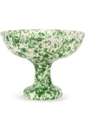 CABANA Speckled Ceramic Fruit Stand - Green