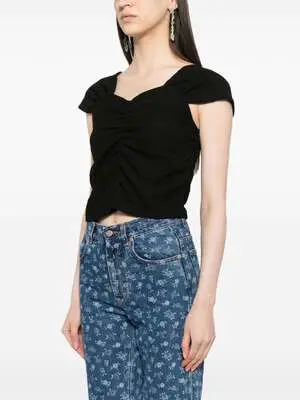 B+AB Textured Ruched Top