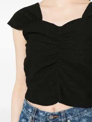 B+AB Textured Ruched Top