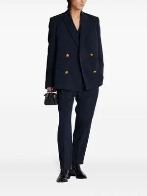 Balmain Pb-monogram Satin Blazer - Blue