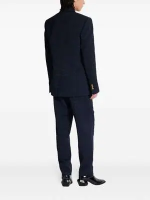 Balmain Pb-monogram Satin Blazer - Blue