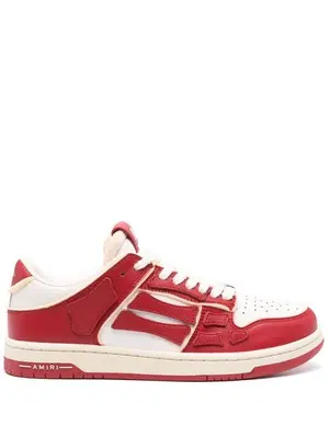 Amiri Collegiate Skel Panelled Sneakers - Red