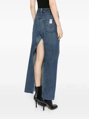 PROTOTYPES Washed Denim Midi Skirt