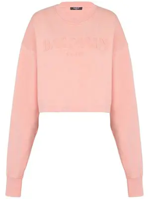 Balmain Logo-embroidered Cotton Sweatshirt