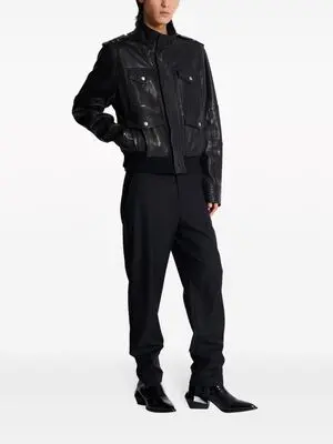 Balmain Long-sleeve Leather Jacket