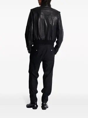 Balmain Long-sleeve Leather Jacket