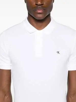 Calvin Klein Logo-patch Piqué Polo Shirt