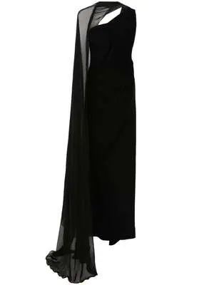 GEMY MAALOUF One-shoulder Draped Gown