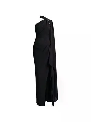 GEMY MAALOUF One-shoulder Draped Gown - Black