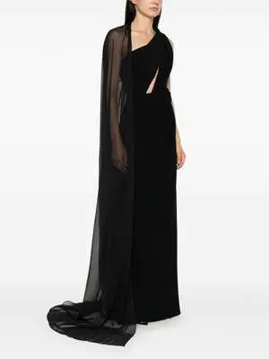 GEMY MAALOUF One-shoulder Draped Gown