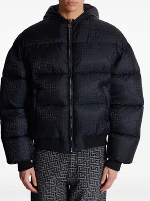 Balmain Pb Monogram Puffer Jacket