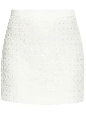 Casablanca High-waisted Mini Skirt - White
