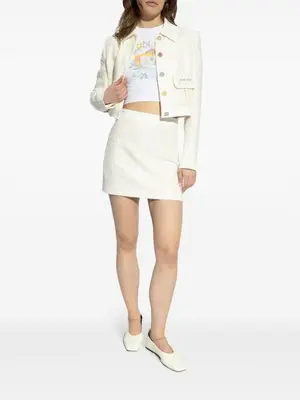Casablanca High-waisted Mini Skirt - White
