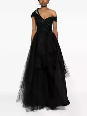 GEMY MAALOUF Off-shoulder Asymmetric Dress