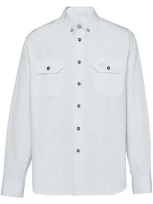 Prada Button-down Cotton Shirt - Blue