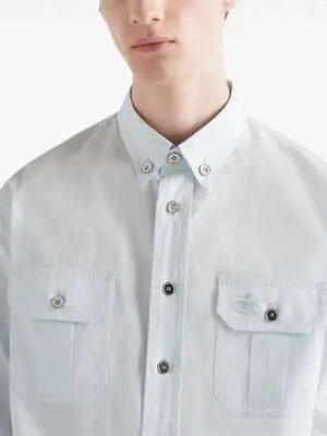 Prada Button-down Cotton Shirt - Blue