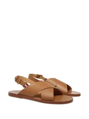 Bally Crossover-strap Leather Sandals