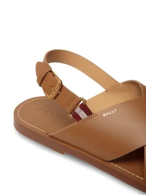 Bally Crossover-strap Leather Sandals