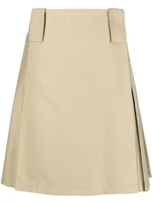 BURBERRY Burberry Pleat-Detail A-Line Midi Skirt