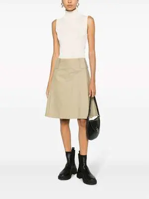 Burberry Pleat-detail A-line Midi Skirt