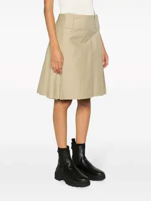 Burberry Pleat-detail A-line Midi Skirt
