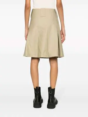 Burberry Pleat-detail A-line Midi Skirt