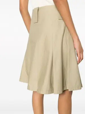 Burberry Pleat-detail A-line Midi Skirt