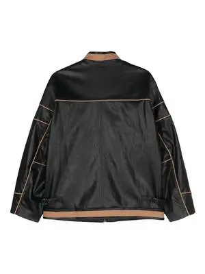 Paris Georgia Contrasting-trim Biker Jacket