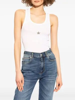 Stella McCartney Star-appliqué Tank Top - White