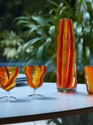 LSA INTERNATIONAL Folk Glass Tumbler - Yellow