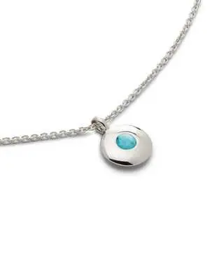 Monica Vinader December Turquoise Pendant Necklace - Silver