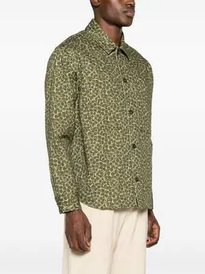 Maison Kitsuné Floral-print Cotton Shirt Jacket